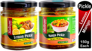 Midiron Homemade Mango & Lemon Pickle, Tasty & Spicy (150 gm each ...