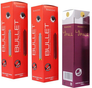 RAMSONS (2 Bullet & 1 La Opale) - 120ml + BLO02 Perfume Body Spray ...