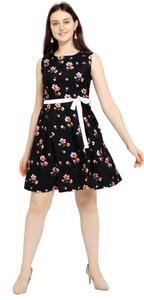 maruti fab Women A-line Black Below Knee Dress - Buy maruti fab Women A ...