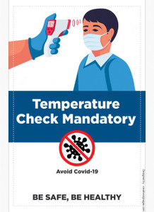 Creative Signages Temperature Check Mandatory Emergency Sign Price in ...