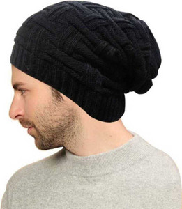 Trendsetterz Self Design Beanie Cap - Buy Trendsetterz Self Design ...