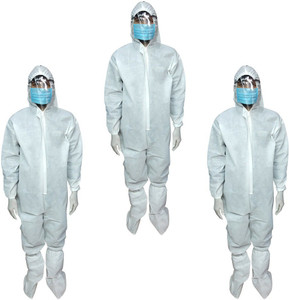 Nena Fashion PPE KIT with Full Body Coverall, Latex Gloves, Shoe Cover ...