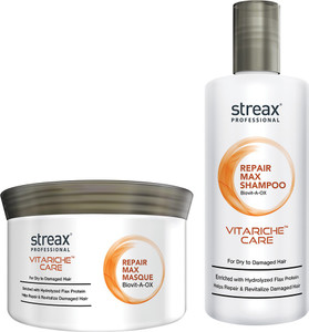 Streax Professional Vitariche Care Repair Max Shampoo Price in India ...
