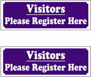 Poster N Frames visitors please register here Emergency Sign Price in ...