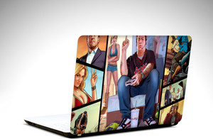 SEMI-CIRCLE Gta V skin pvc vinyl for all laptop brand size upto 14.5 to ...