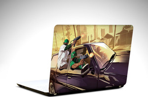 SEMI-CIRCLE Gta V skin pvc vinyl for all laptop brand dell,hp,lenovo ...