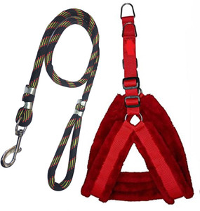 ADIOS Good Quality Red Nylon Feather Padded Dog Body Cross Harness with ...