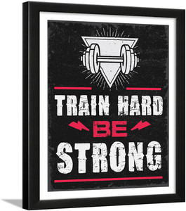Gym Framed Poster - Gym Posters with Frame - Framed Gym Motivational ...