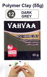 vahvaa Polymer Clay - Dark Grey (55Gms) - Polymer Clay - Dark Grey ...
