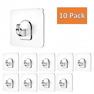 DALUCI Anti-Skid Hooks Reusable Transparent Strong Wall Hanging Hooks ...