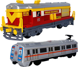 Giftary Pack Of 2 Small Size Made From Plastic Indian Train Miniature ...