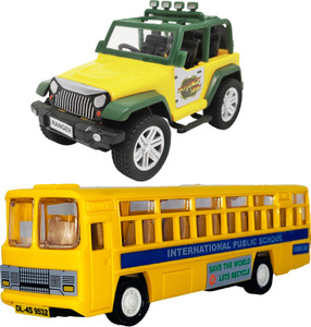 Miniature Mart Set Of 2 Small Size Made From Plastic Indian Vehicle ...