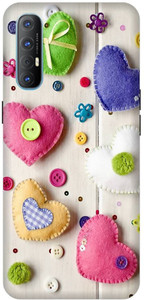 KARJUN Back Cover for OPPO Reno 3 Pro, Cute Heart Multicolour Printed ...