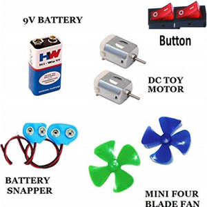 Myself Dee Pack of 2 Art and Craft Fan Toy for Kids | Motor Fan Toy Set ...