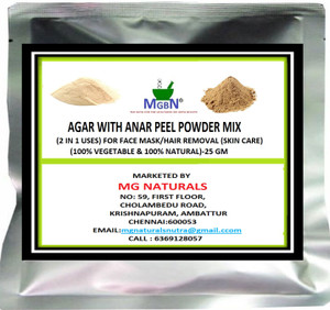 MGBN AGAR WITH ANAR PEEL POWDER MIX (2 IN 1 USES) FOR FACE MASK/HAIR ...