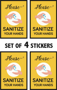 PERFECT A4 x 4 Please Sanitize Your Hands Emergency Sign Emergency Sign ...