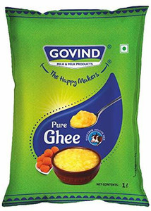 Govind Milk and milk products Pure Ghee with Free Container Ghee Pouch ...