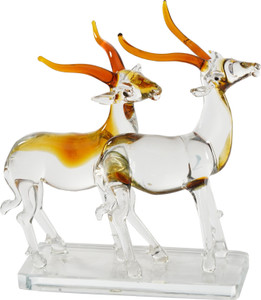 Tailos Pair of Glass Crystal Pair of Animal Deer Hiran (Loved of Sita ...