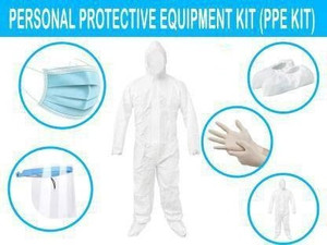Porchex PPE KIT with Full Body Coverall, Latex Gloves, Shoe Cover, Face ...