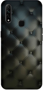 SAVETREE Back Cover for Oppo A31 Printed Black Leather Theam Back Cover ...