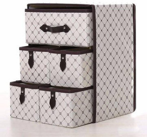 Fonicy Foldable Fabric 5 Drawer Storage Box Closet Divider Price in ...