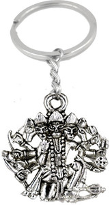 AFH Panchmukhi Hanuman Antique Silver Spiritual Key Chain for Gifting ...