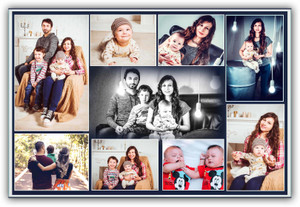 5 photos customised collage with fully laminated Photographic Paper ...