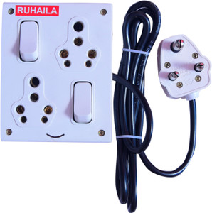 RUHAILA TWO SOCKET -16 AMP WITH TW0 SEPARATE BUTTON WITH 2 METER HEAVY ...
