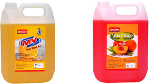 Bison Dish Wash and Bio Clean Peach Flavour Liquids | Flipkart.com