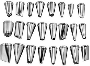 KIING 24 Piece Cake Decorating Set Frosting Icing Piping Bag Tips With ...