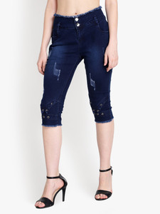 German Club Women Denim Capri - Buy German Club Women Denim Capri ...