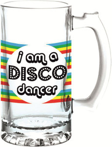 CLICK N HOME Printed Clear Glass 600ML Disco Dancer Beer Mugs Glass ...