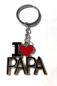 Close2deal I-Love-Papa-Red-Color-Heart-Zinc-Alloy-Metal-KEY-CHAIN Key ...