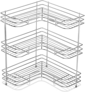 Premsakhi Containers Kitchen Rack Steel Curved Shape Triple Layer ...