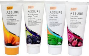 ASSURE facial kit INCLUDES FAIRNESS, SUN SCREEN, NITE CREAM & FACE WASH ...