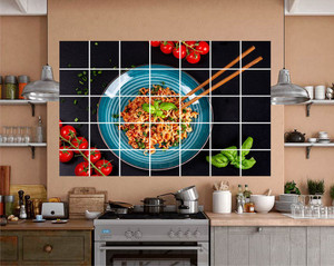designworld 80 cm Waterproofe Kitchen Wallpaper/poster/Sticker Meggi ...