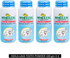 WHEEZAL HEKLA LAVA TOOTH POWDER WITH CALENDULA 100 gm BOTTLE - (PACK OF ...