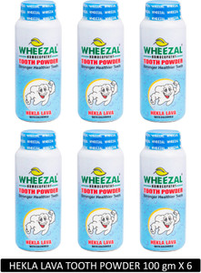 WHEEZAL HEKLA LAVA TOOTH POWDER WITH CALENDULA 100 gm BOTTLE - (PACK OF ...