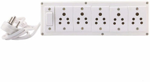ZOLDYCK Heavy Duty PVC Extension Board 5 Socket and 1 Switch (3 Meters ...