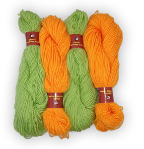 devki knitting yarn PACK OF 200 gm YARN . PEAR & ORANGE COLOR . - PACK ...