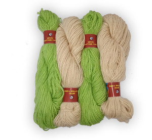 devki knitting yarn PACK OF 200 gm YARN . PEAR & COCONUT WHITE COLOR ...