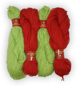 devki knitting yarn PACK OF 200 gm YARN . PEAR & CHILLI RED COLOR ...