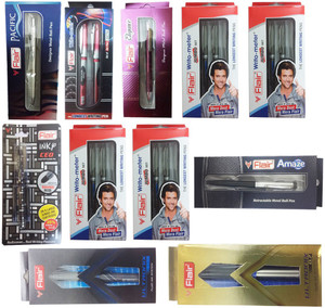 FLAIR 4WRITO METER JUMBO SET PEN+1AMAZE RETRACTABLE METAL BALL PEN+ ...