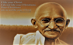 Mahatma Gandhi Wall Poster For Room With Gloss Lamination M58 Paper ...