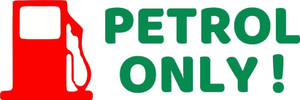 Signkart 35.56 cm Petrol Only Sticker Self Adhesive Sticker Price in ...