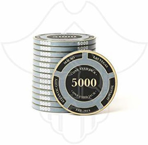 One Eyed Jack Striker Ceramic Poker Chips 5000 Denomination - Striker ...