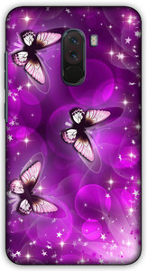 itrusto Back Cover for POCO F1, POCO F1 Purple Shining Butterflies BACK ...