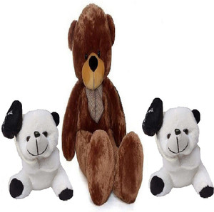 TEDDYZONE 4 FEET STUFFED CHOCOLATE HUGABLE TEDDY BEAR WITH CUTE SOFT ...