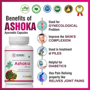 zenonz Ashoka herbal capsules for Beneficial in diabetes 100% Ayurvedic ...