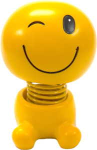 AFTERSTITCH Cute Smiley Bobble Head emoji Showpiece for gift and ...